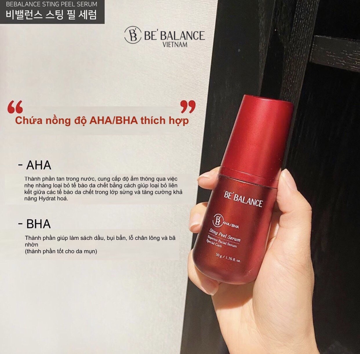 Tẩy tế bào chết hoá học BeBalance Sting peel serum BE’BALANCE ...